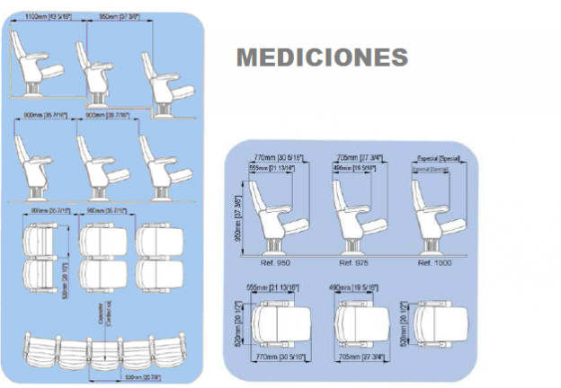 MEDICIONES BUTACAS | DecoratelESPAÑA